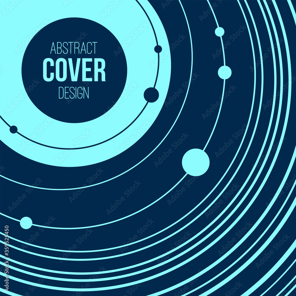 Abstract creative concept layout template. Abstract solar system ...