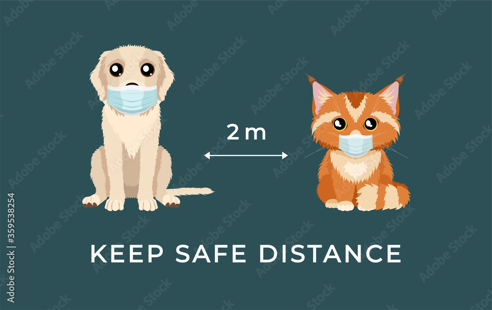 Keep safe distance two meters or six feets. Coronavirus infection ...