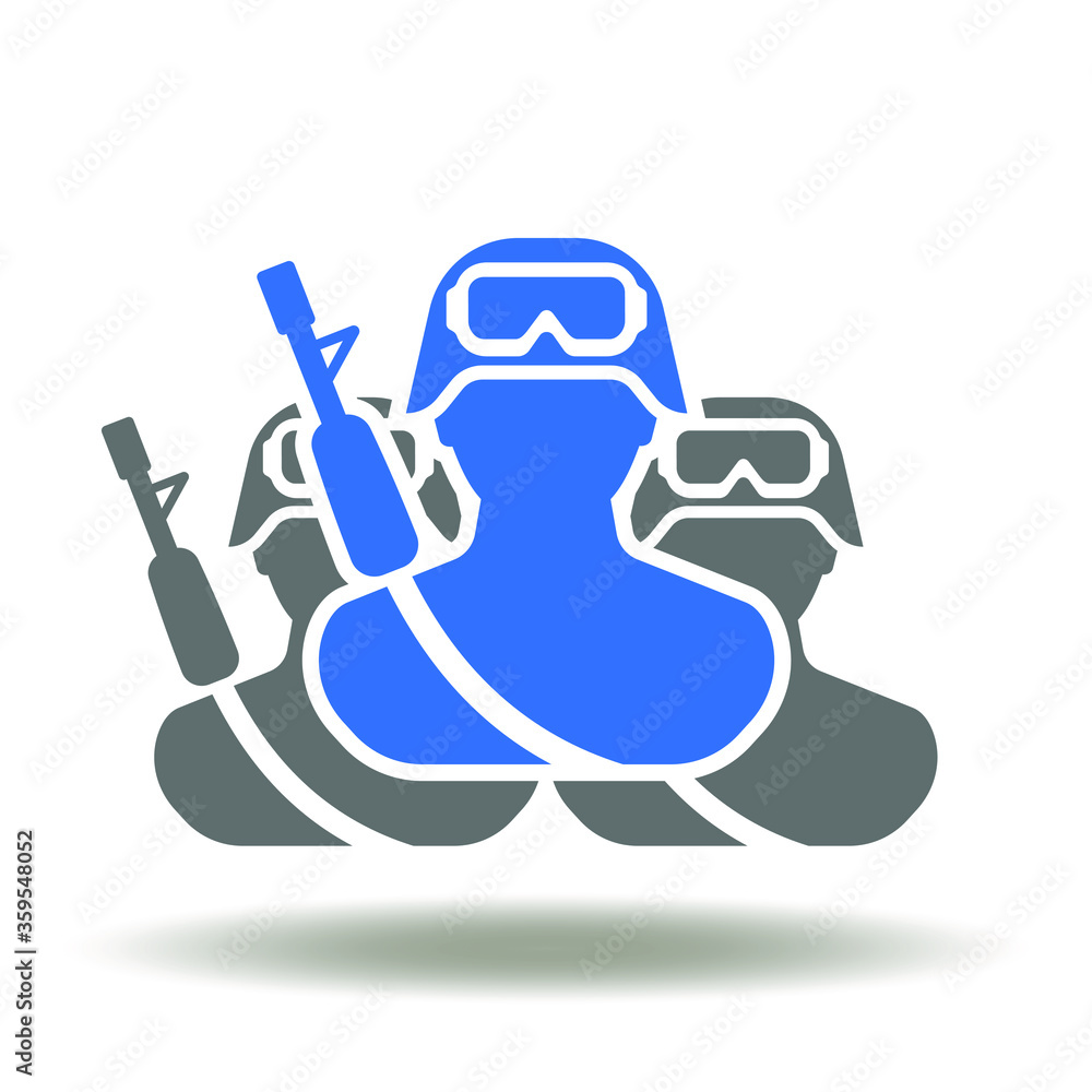 Soldiers Group Logo. Special Forces Icon Vector. Stock Vector | Adobe Stock