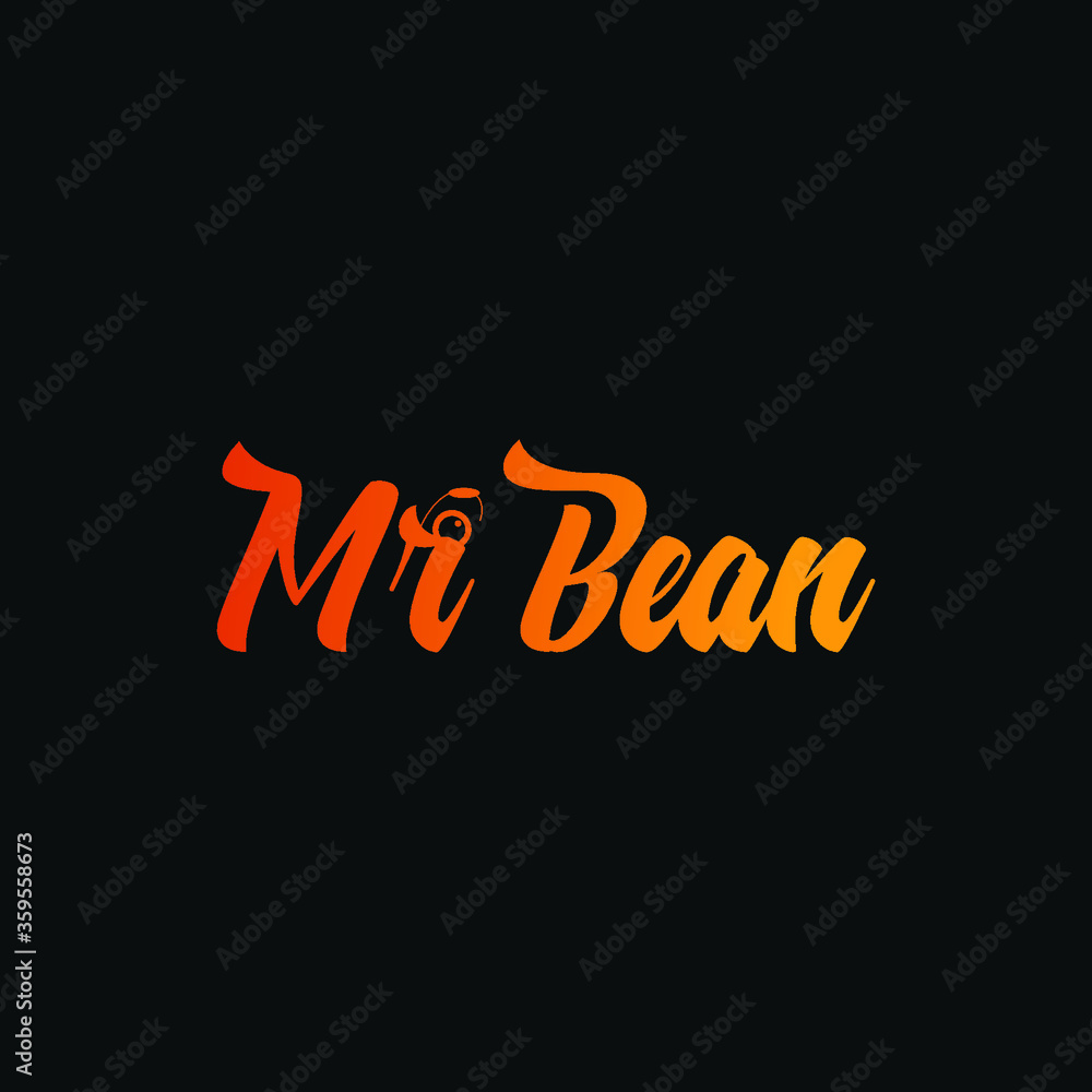 Mr bean Logo Design Stock Vector | Adobe Stock
