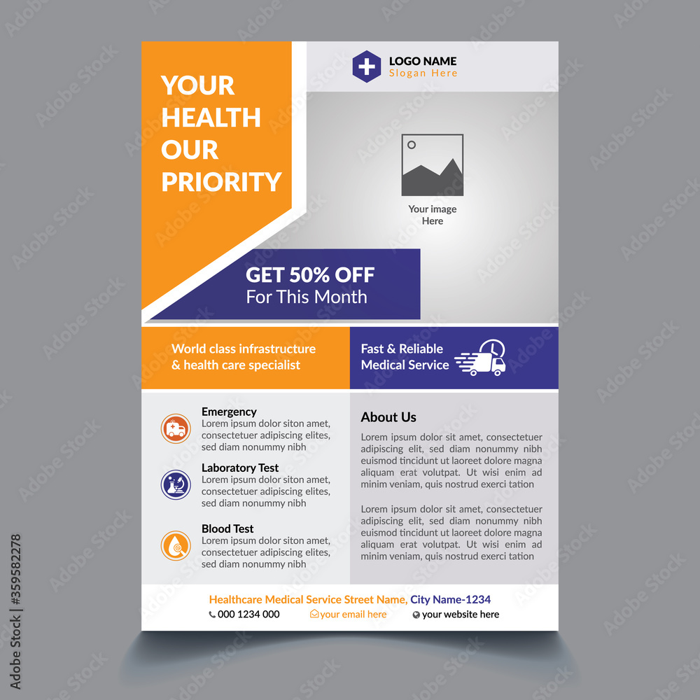 Medical Flyer, medical health center flyer design, flyer and poster ...