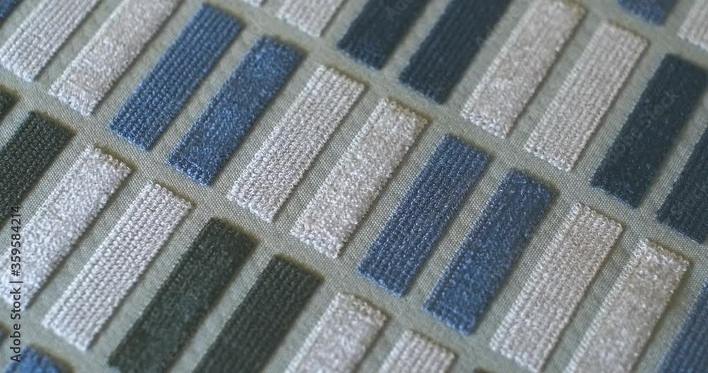 4K High End Upholstery, Vintage Blue White Grey Color Panels Fabric ...