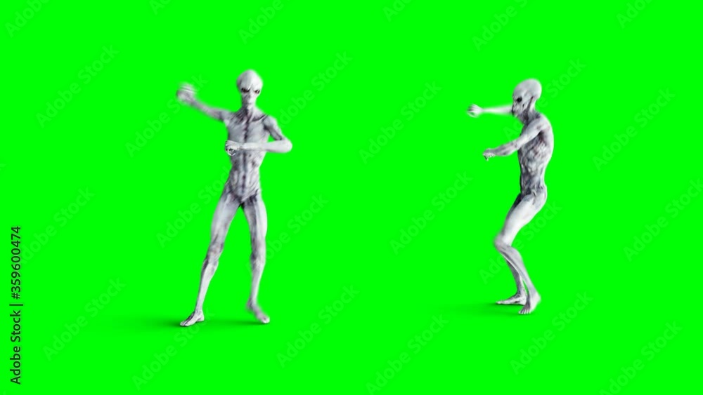 Funny alien dancing gangnam style. Realistic motion and skin shaders ...