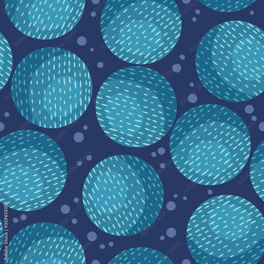 Neptune planet abstract seamless space pattern background with planets ...