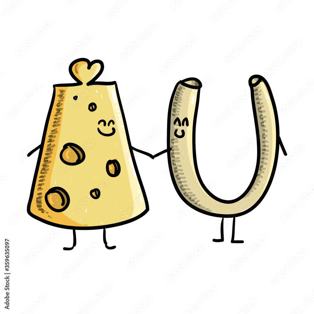 Macaroni and Cheese Cartoon Characters. National Macaroni and Cheese ...