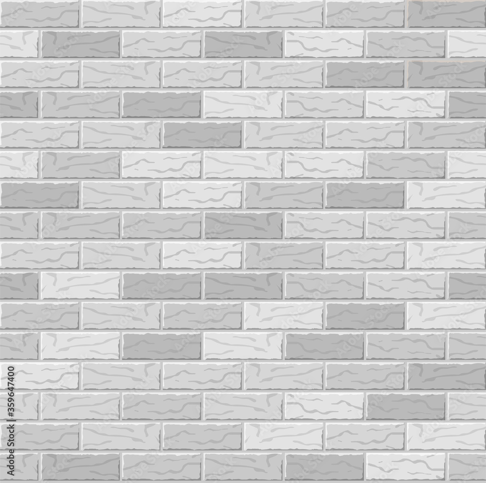 Realistic Vector brick wall seamless pattern. Flat wall texture. Gray ... Realistic Vector brick wall seamless pattern. Flat wall texture. Gray ...