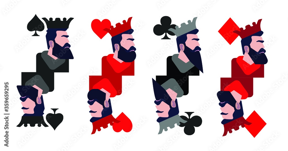 King Playing Card Images vector Stock Vector | Adobe Stock