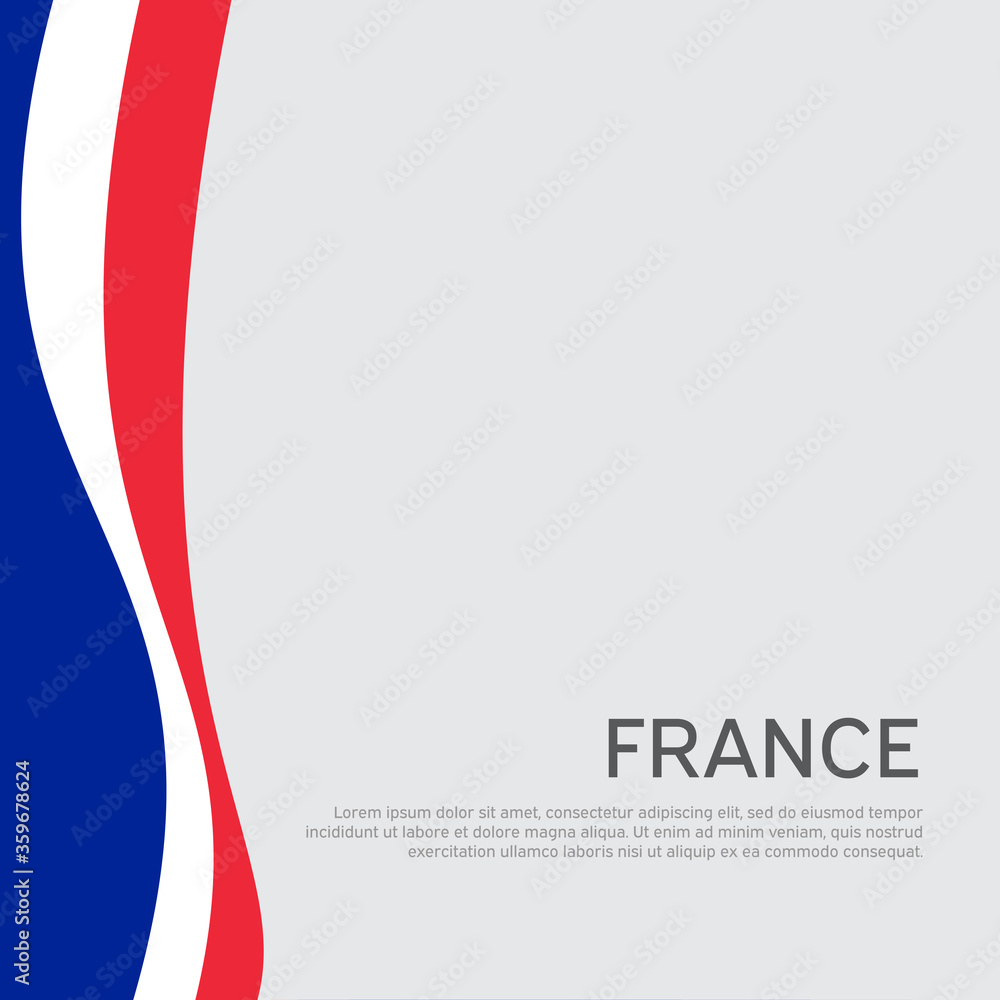 Abstract waving france flag. Creative background for patriotic, festive ...