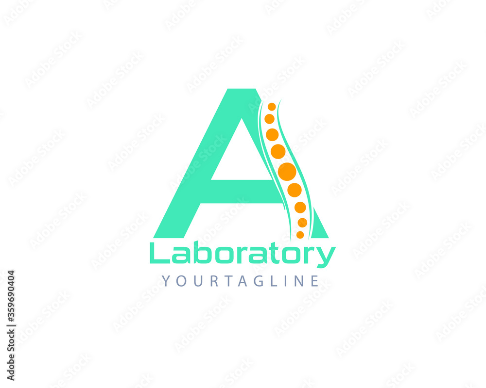 Initial laboratory alphabet letter Stock Vector | Adobe Stock