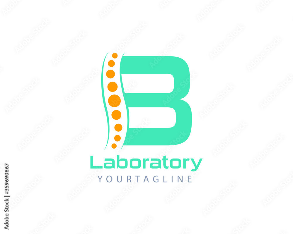 Initial laboratory alphabet letter B Stock Vector | Adobe Stock