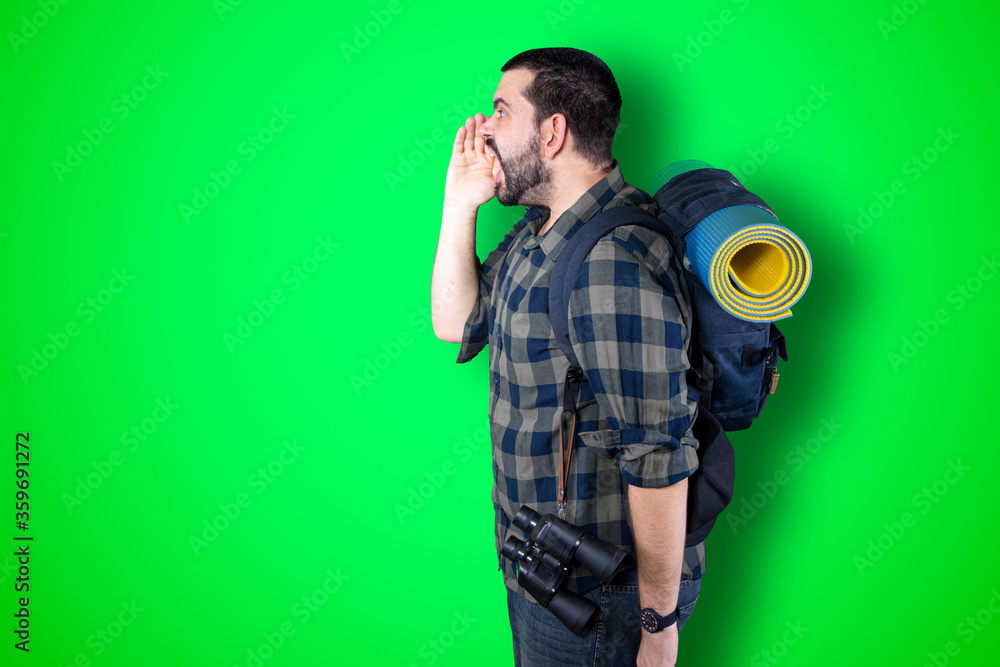 Screams, hatred, anger. Emotionally angry crying man screaming on the ...