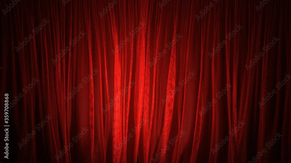 Realistic 1080p 3D animation of the dark red transparent window ...