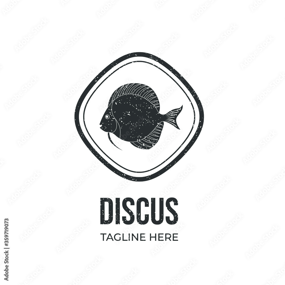 Discus fish logo design. Fish logo vector design Stock Vector | Adobe Stock