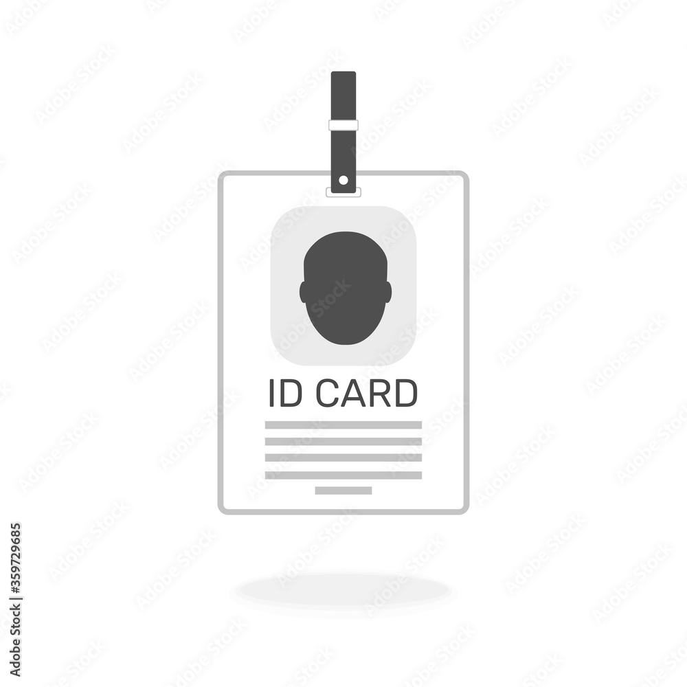 ID Identification Card - Icon Symbol Sign Vector Illustration ...
