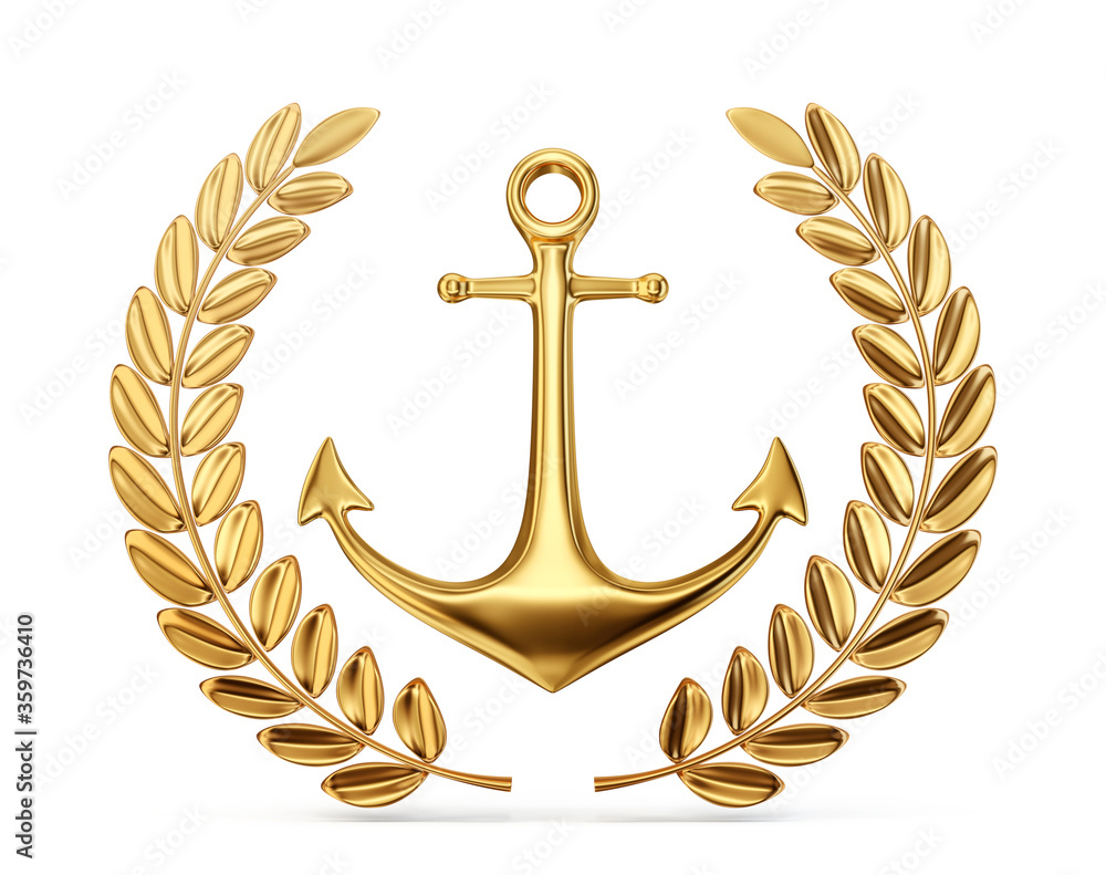 golden anchor Stock Illustration | Adobe Stock