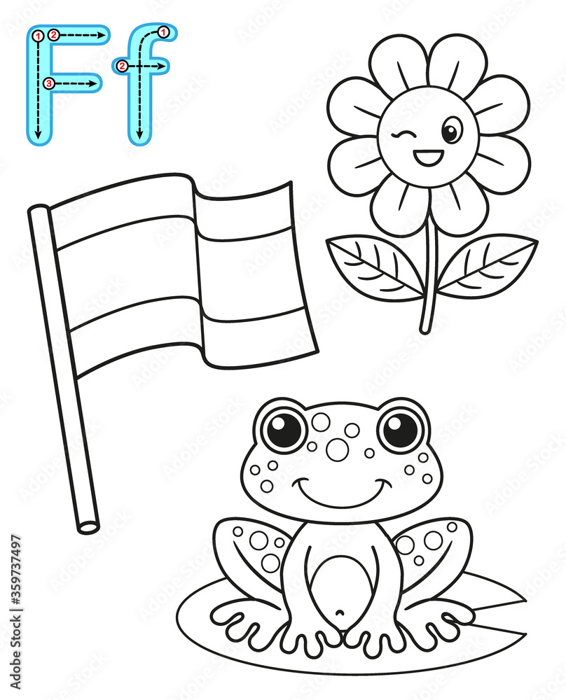 Printable coloring page for kindergarten and preschool. Card for study ...