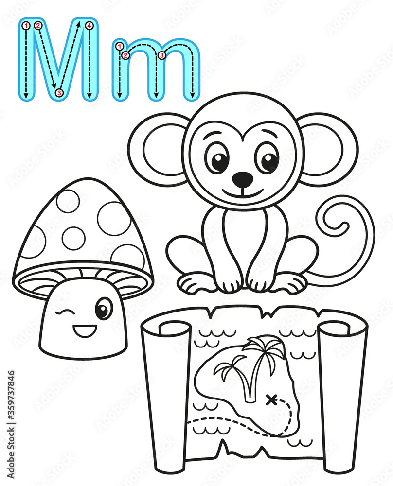 Printable coloring page for kindergarten and preschool. Card for study ...