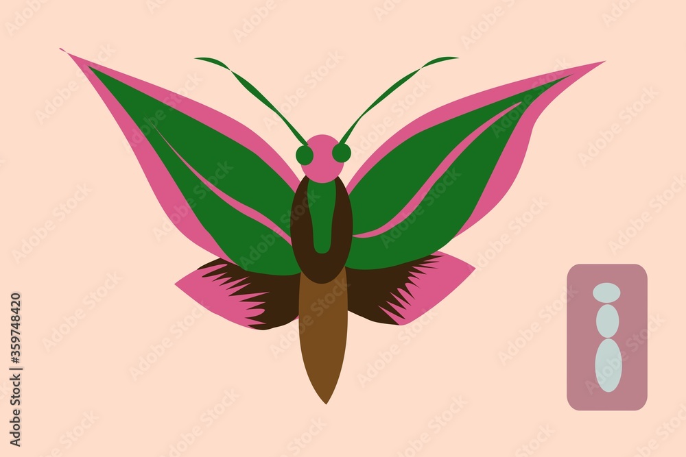 graphic image of flying insect as worksheet for preschool tutorial in ...
