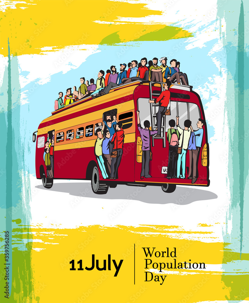 World Population Day, 11 July, Illustration,Poster Or banner Vector ...