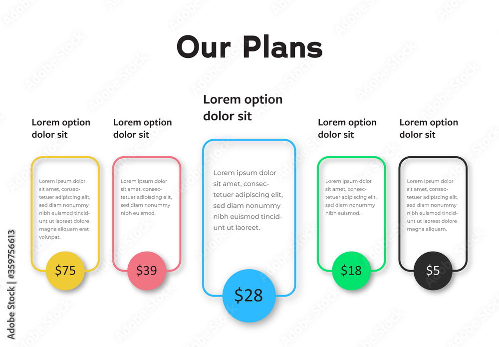 Colored Plans Infographic Layout Stock Template | Adobe Stock