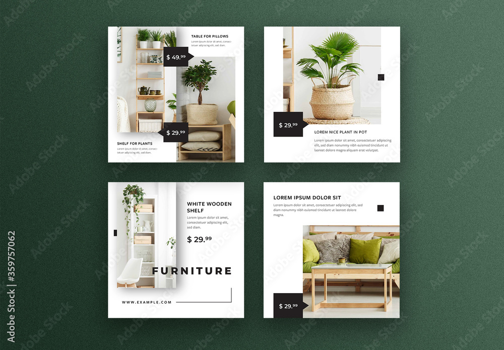 Minimal and Clean Social Media Post Layouts Stock Template | Adobe Stock