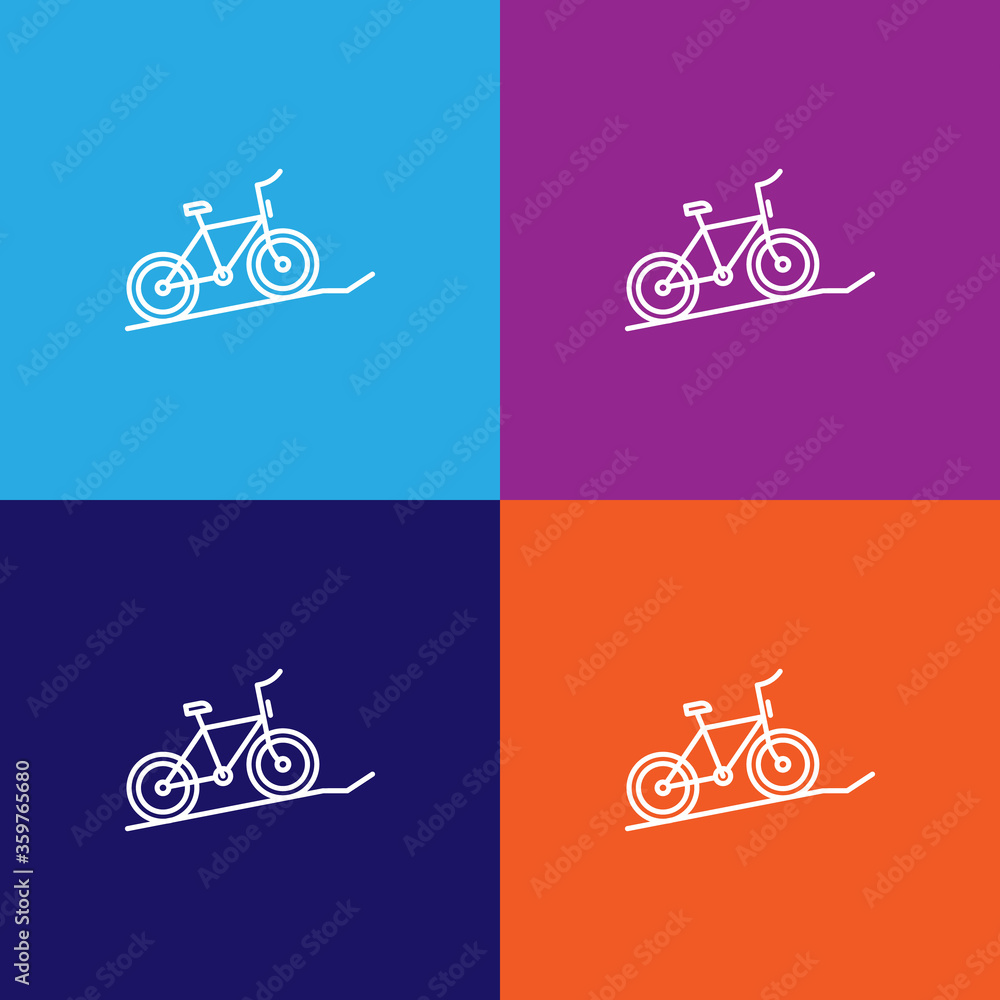 Travel bicycle outline icon. Elements of travel illustration icon ...