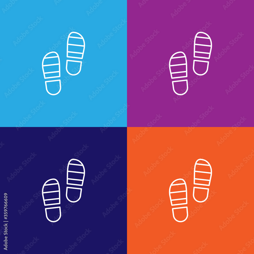 Travel footsteps outline icon. Elements of travel illustration icon ...