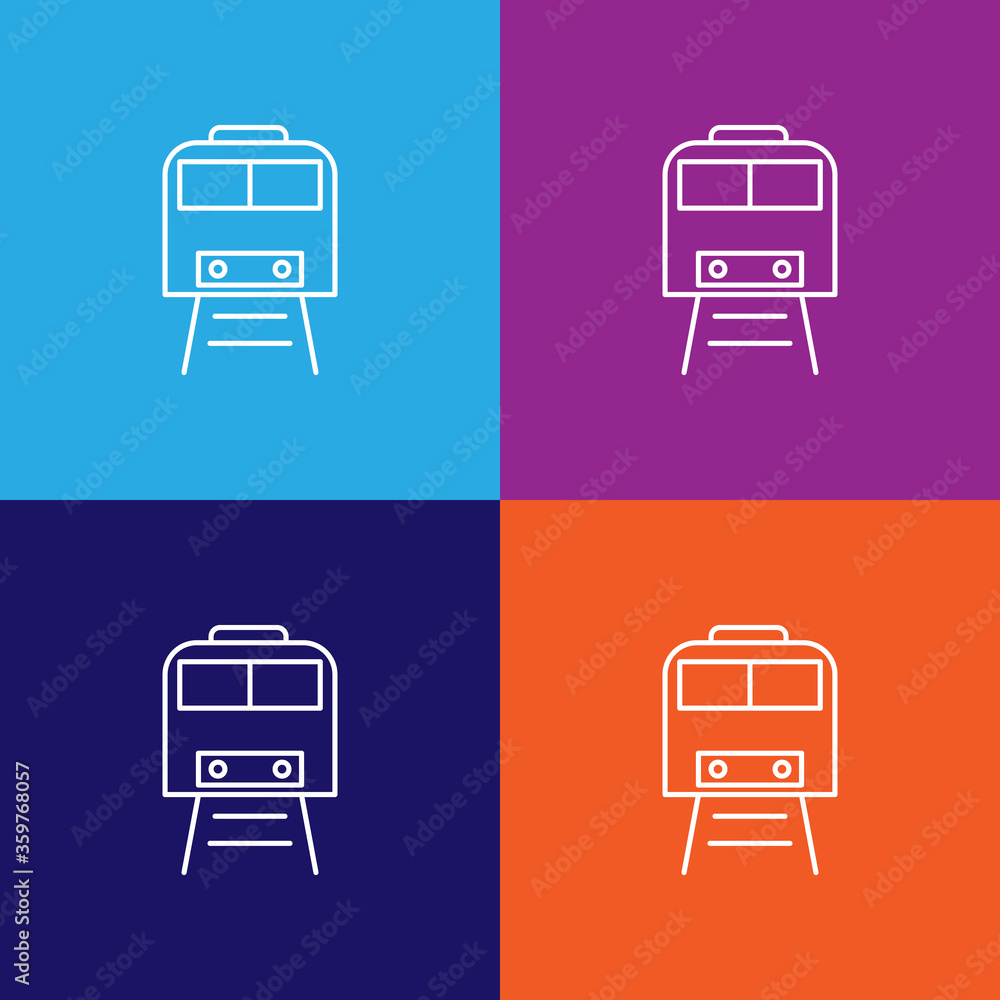 Travel train outline icon. Elements of travel illustration icon. Signs ...
