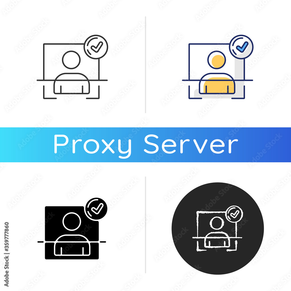 User authentication icon. Internet safety, cybersecurity. Linear black ...