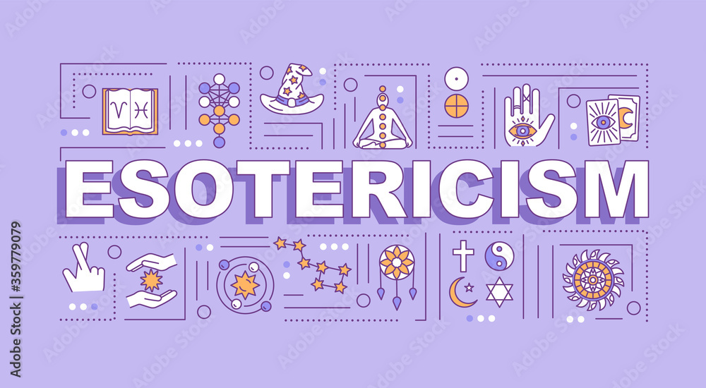 Esoterism word concepts banner. Mystical secret knowledge. Spirituality ...