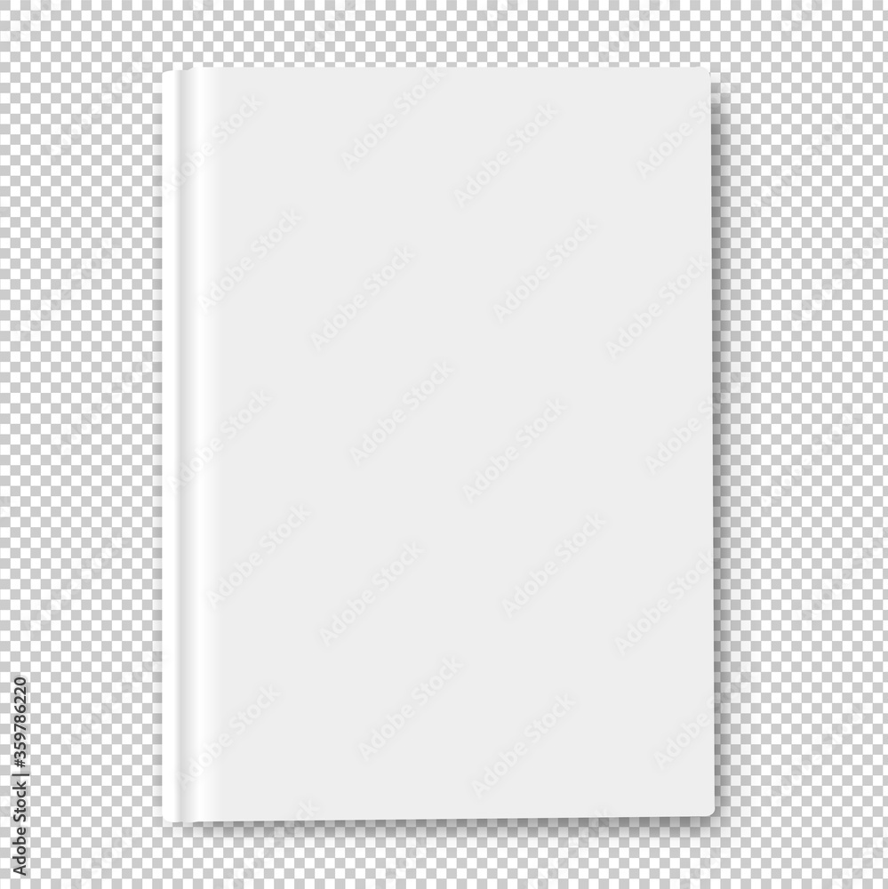 White Book Template Mockup Isolated Transparent Background With ...