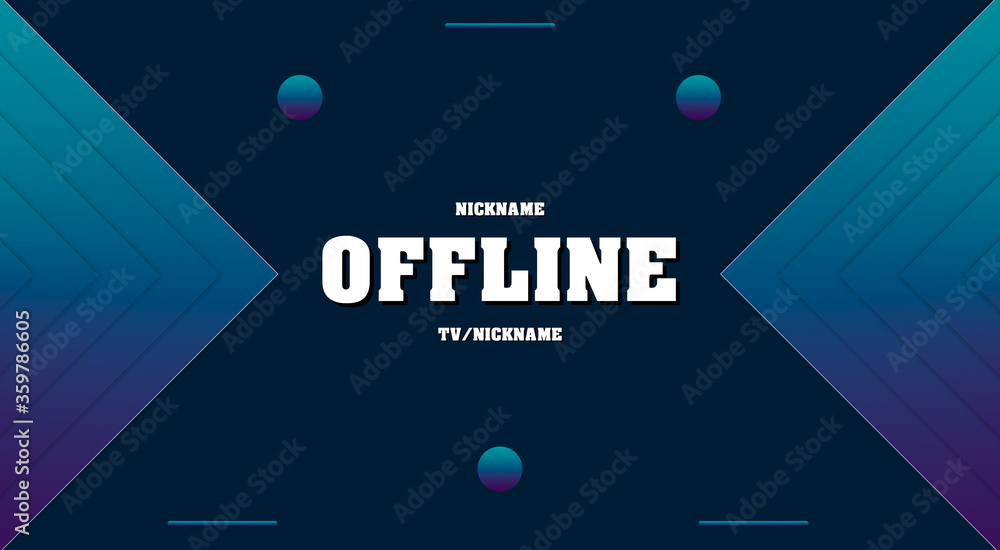 Offline hud screen banner 16:9 for streamers. Screensaver for offline ...