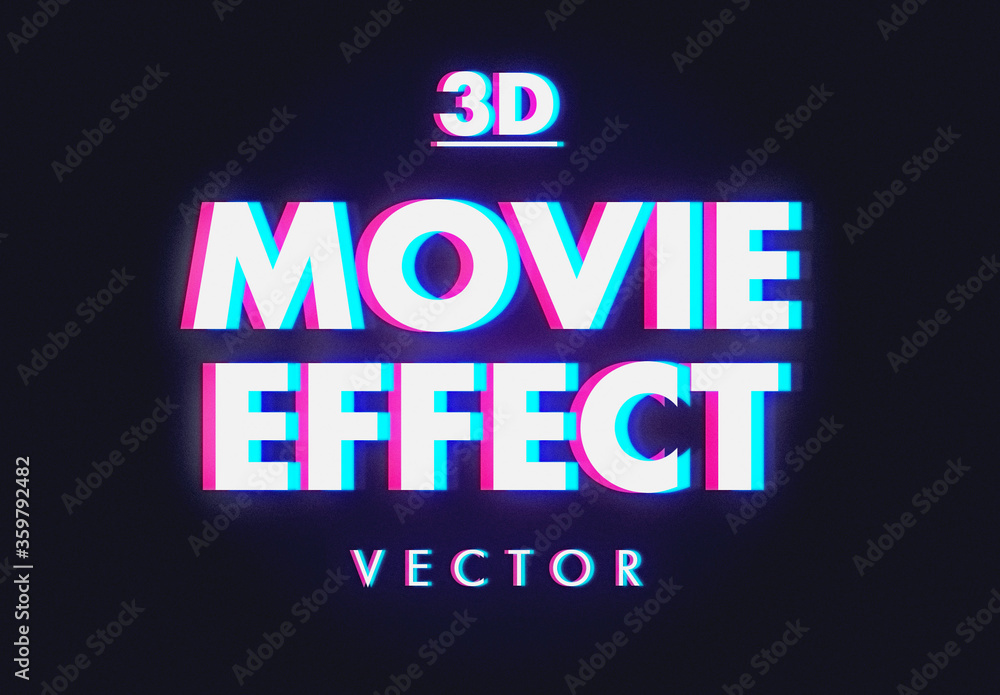 Retro 3D Text Effect Stock Template | Adobe Stock