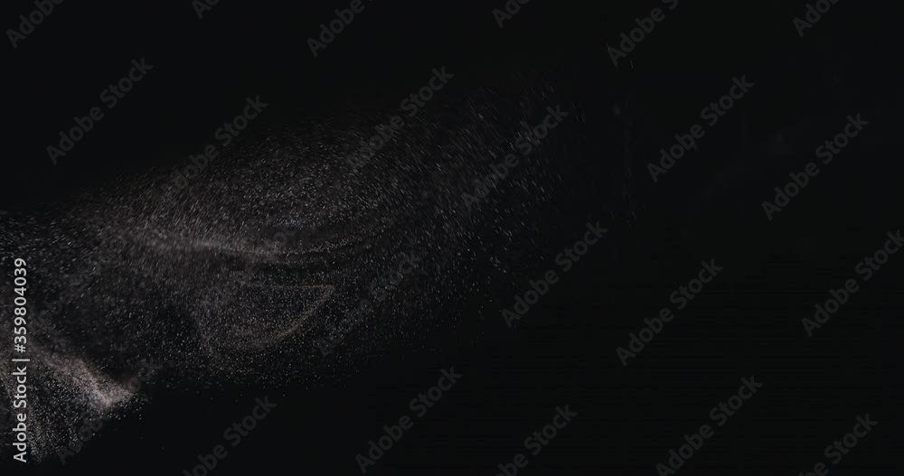 Natural Dust Organic Floating particles in stage light ray spot on ...