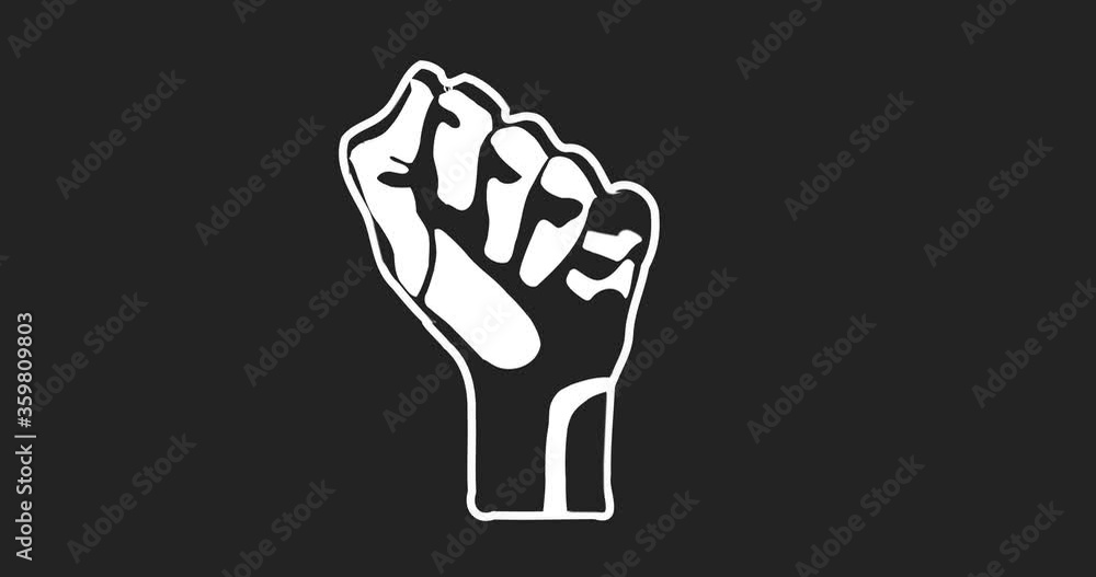 animated video of the movement logo black lives matter, symbol against ...