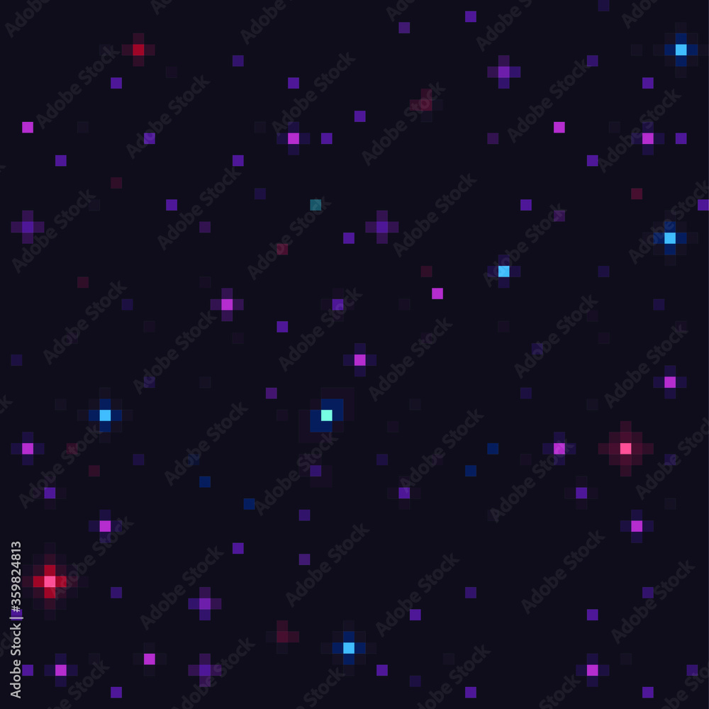 Space seamless pattern set, stars, texture tile abstract background ...
