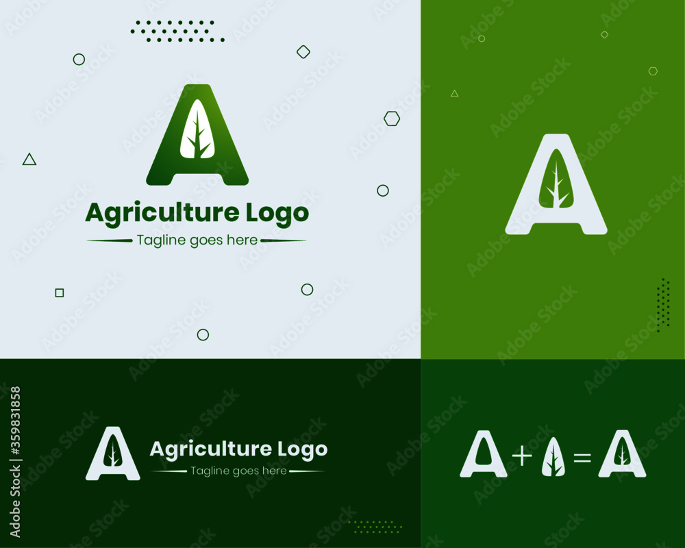 Agricultural company logo. Trendy farming logotype. Creative logo for ...