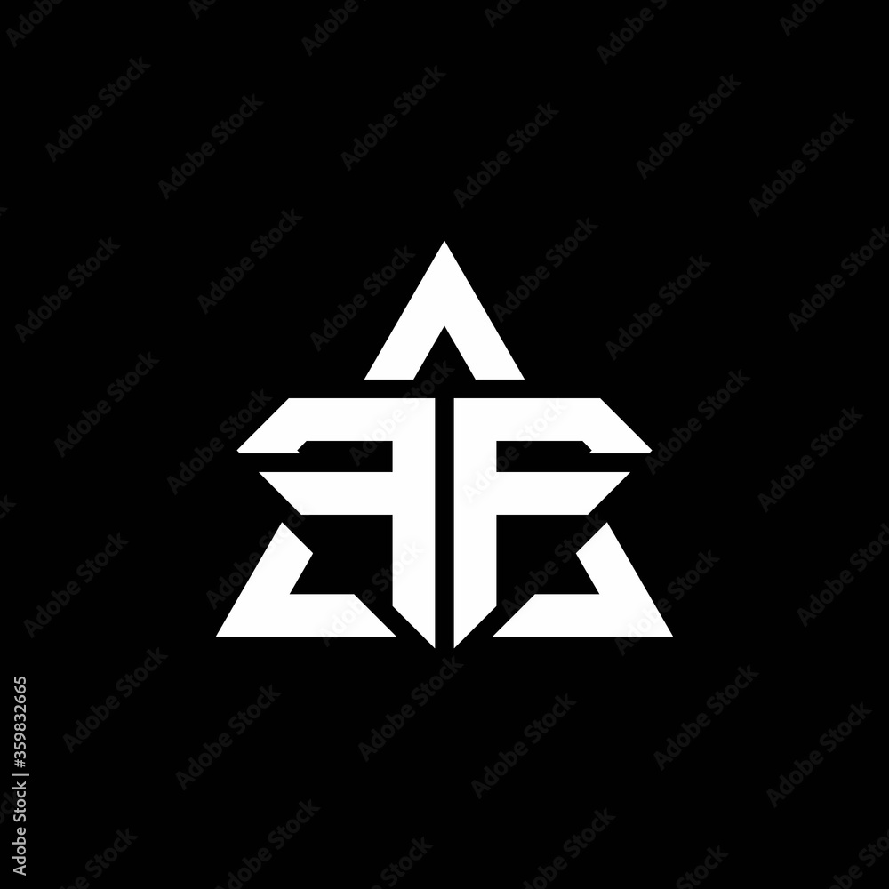FF monogram logo with diamond shape and triangle outline Stock Vector ...
