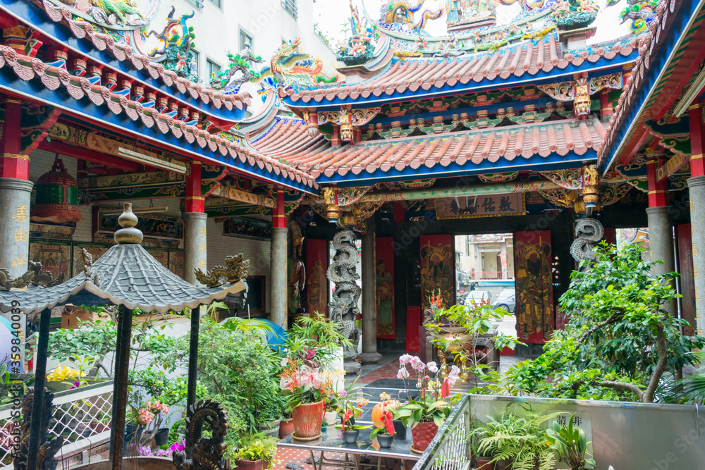 Chenghuang Temple in Taichung, Taiwan. The temple was originally built ...