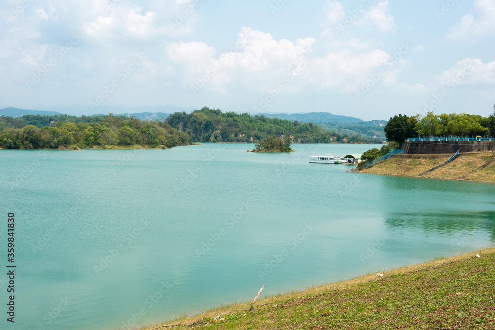 Wusanto Reservoir scenic area in Guantian District, Tainan, Taiwan. The ...