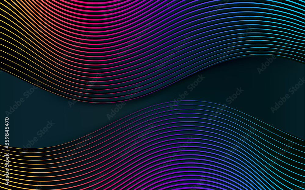 Abstract dark vector background, flow shadow wave for design brochure ...