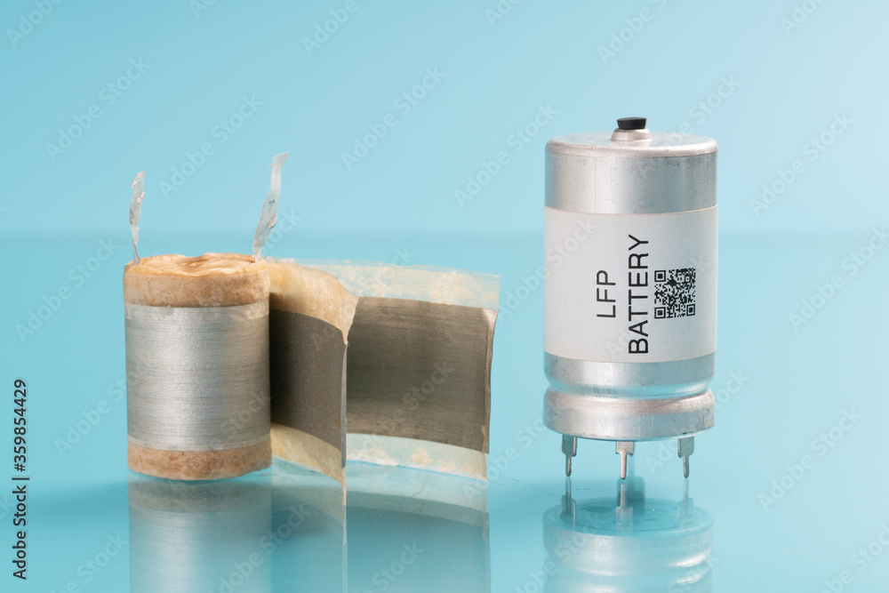 Lithium iron phosphate battery LiFePO. or LFP battery lithium ...