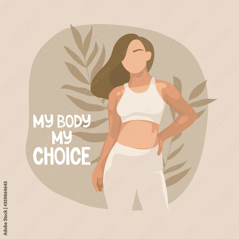 Minimalist modern portrait of a girl in a sports uniform and ...