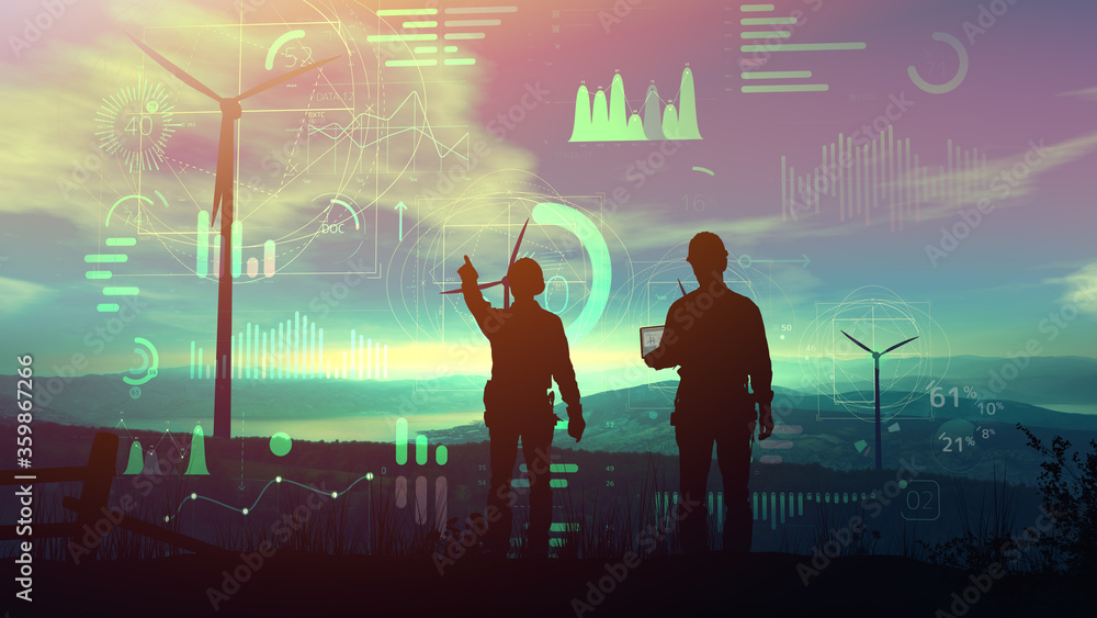 Engineers are watching over the work of wind farms and virtual ...