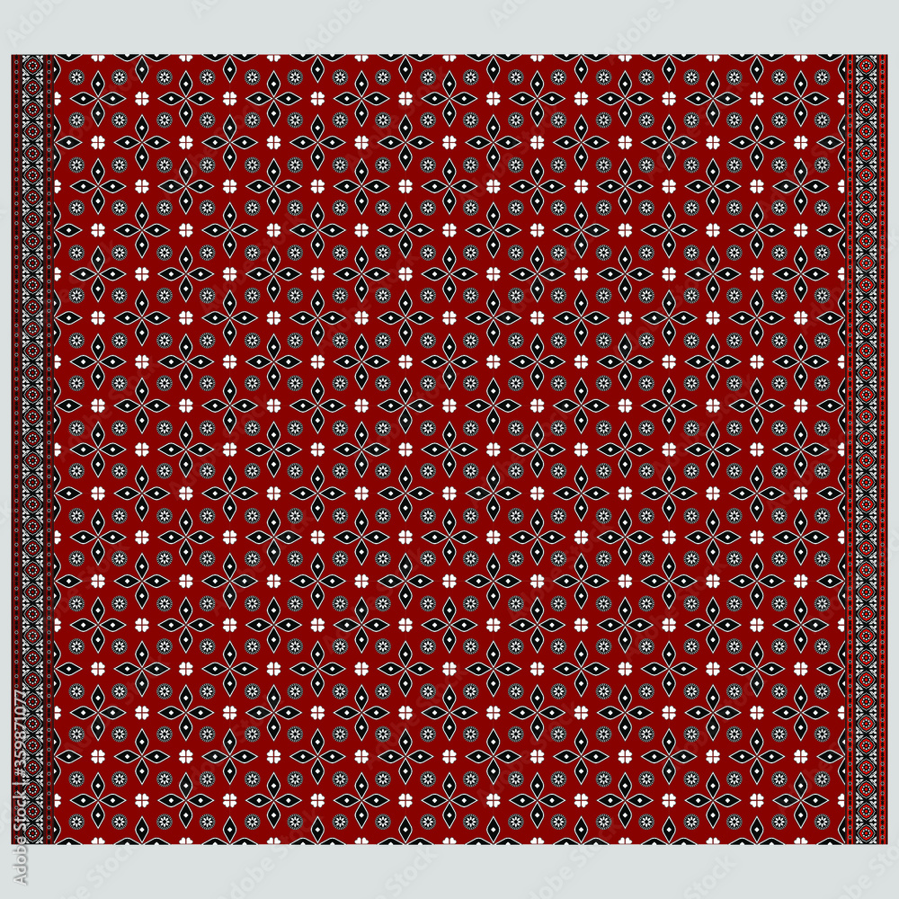 Ajrak Shawl - Sindhi Culture Fabric Pattern - Traditional Indus Valley ...