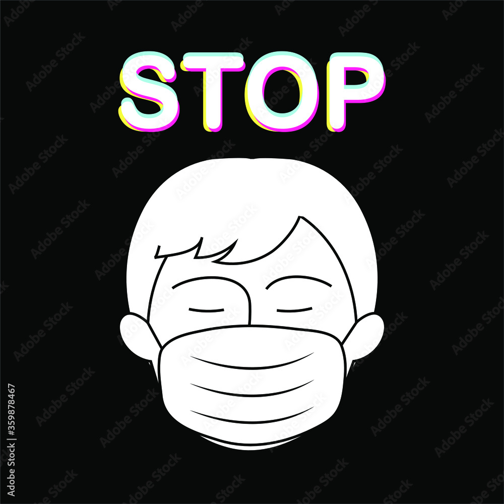 Stop and enter with a mask. No Mask No Entry Policy Sign. Masked Shop ...