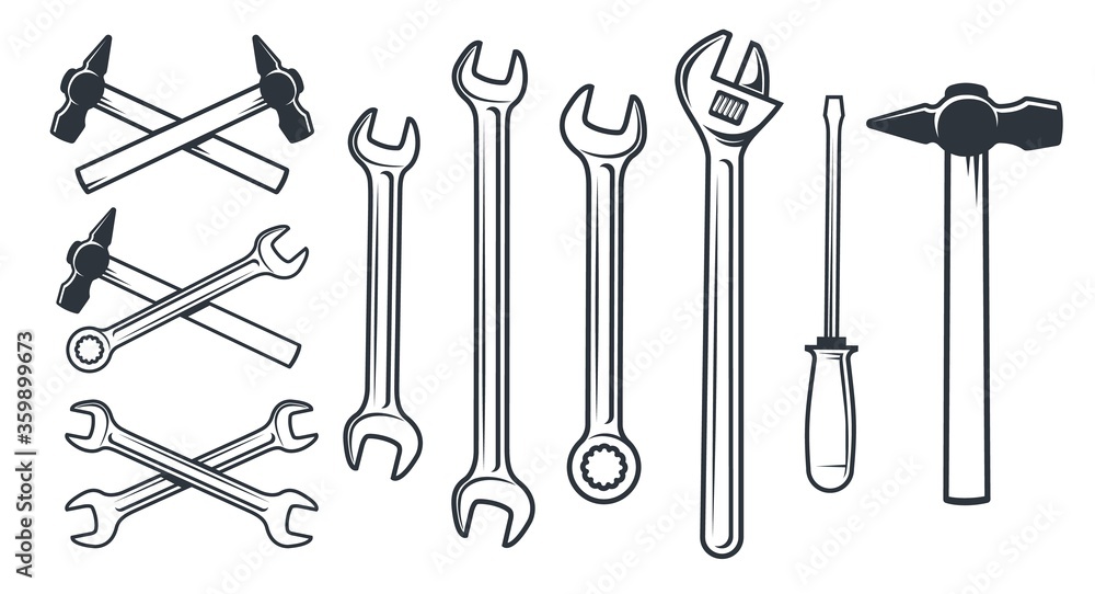 Mechanic Tools Drawing