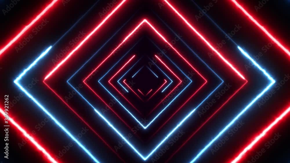 Abstract Digital Background Neon Polygon/ 4k animation of an abstract ...