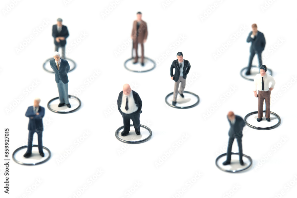 The new normal, people go to work maintaining physical distance in the ...