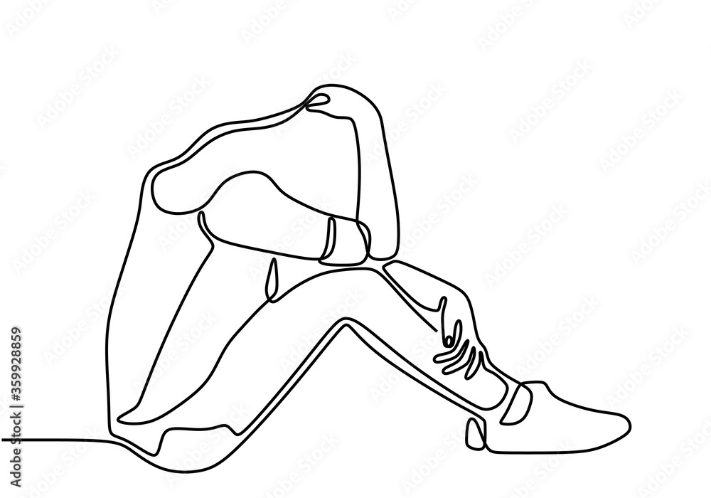 Girl Sitting Down Drawing